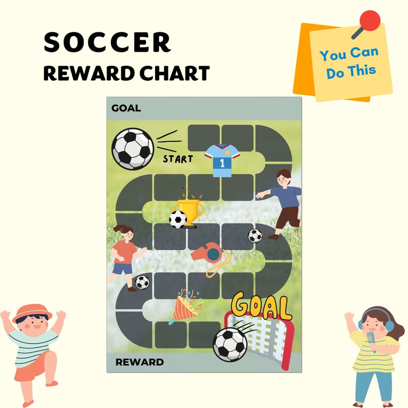 Soccer Reward Chart Printable Soccer Kids Behavior Chart - Etsy