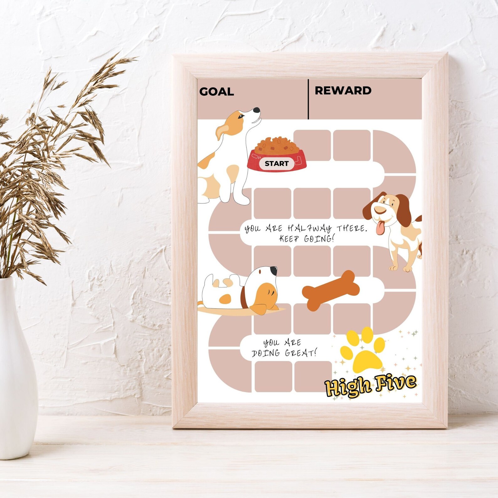 Dog Reward Chart Printable Puppy Kids Behavior Chart Instant Download ...