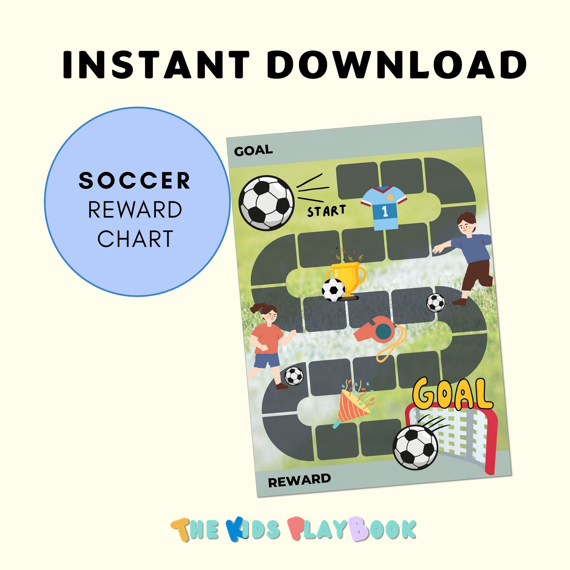 Soccer Reward Chart Printable Soccer Kids Behavior Chart - Etsy UK