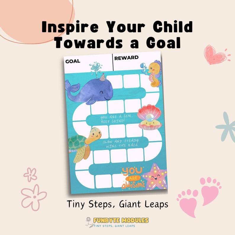 Sea Animals Reward Chart Printable Sea Animals Kids Behavior Chart ...