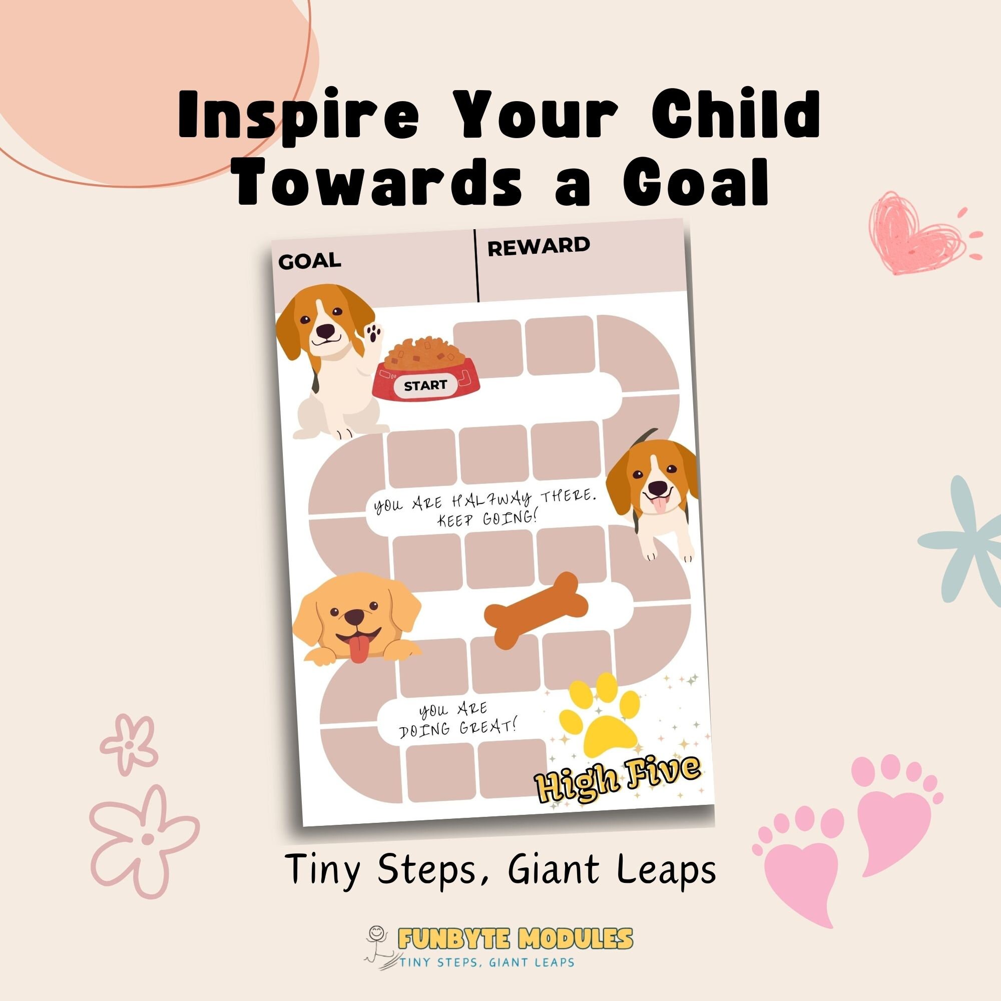 Dog Reward Chart Printable Puppy Children Behavior Chart Instant ...