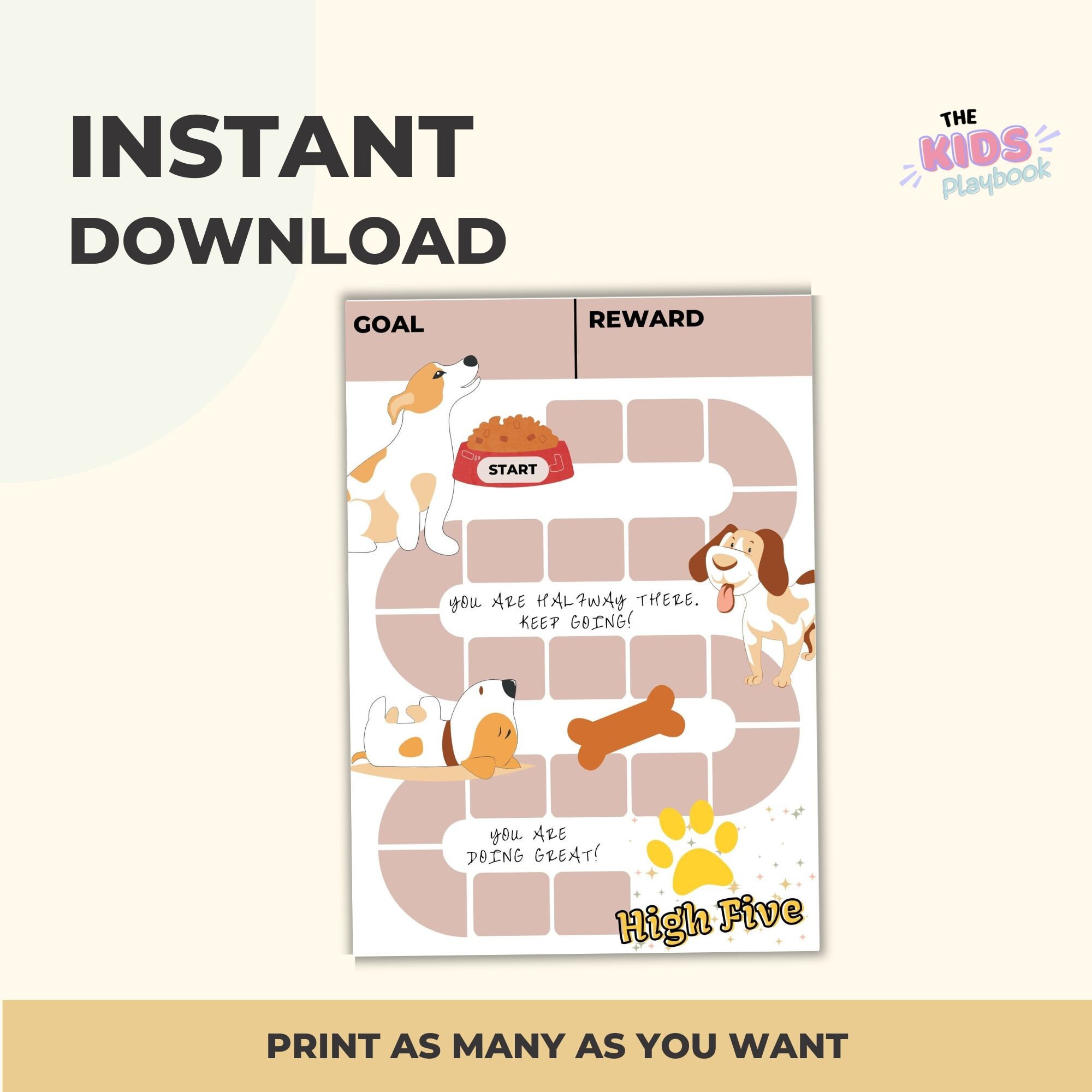 Dog Reward Chart Printable Puppy Kids Behavior Chart Instant Download ...