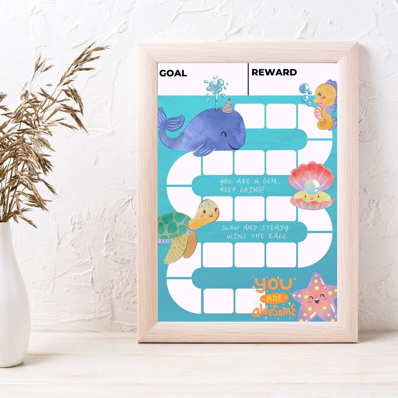 Sea Animals Reward Chart Printable Sea Animals Kids Behavior Chart ...