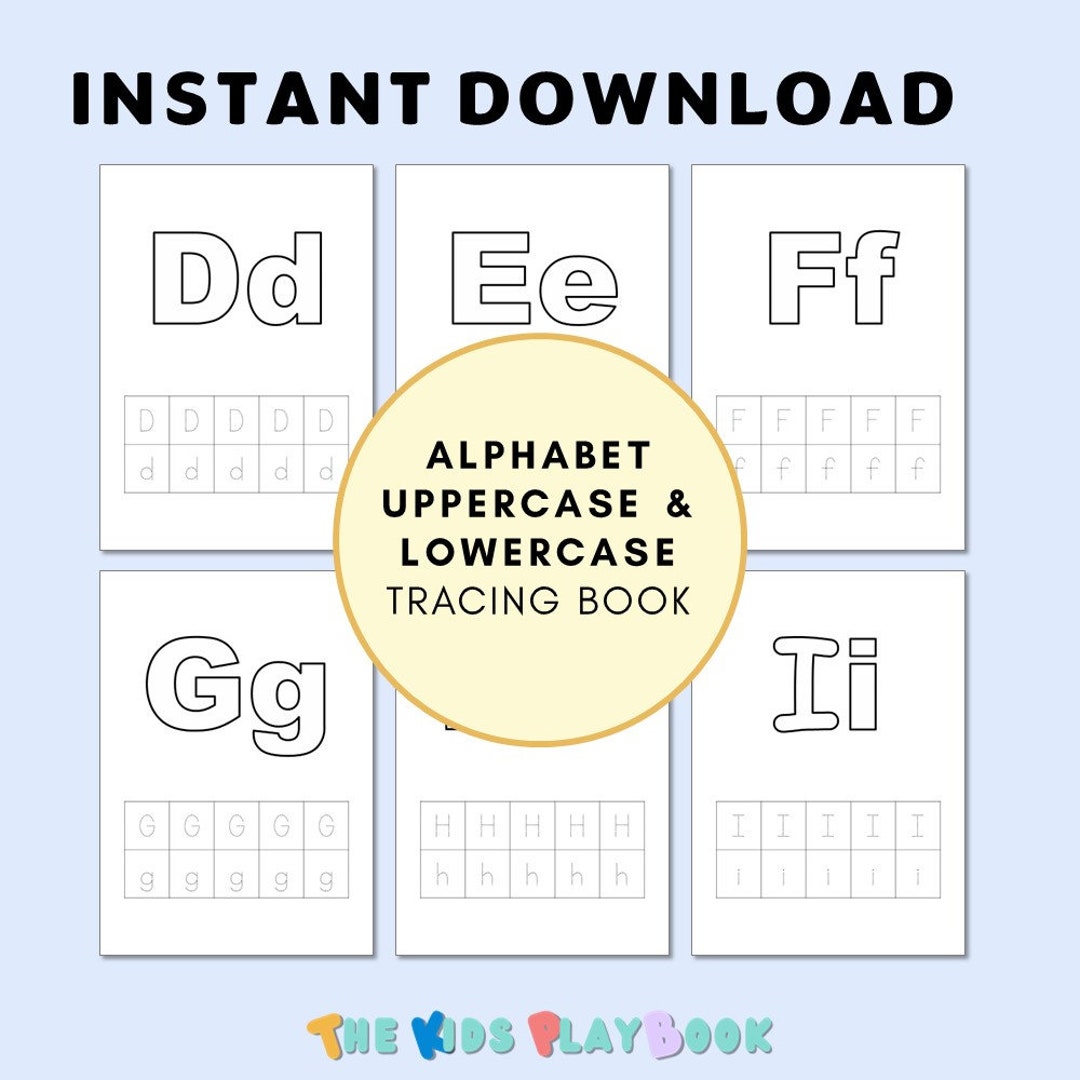 Alphabet Uppercase and Lowercase Dot Tracing Book Letters A to Z ...