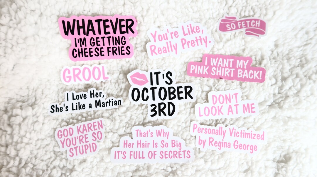 Mean Girls Mini Pack / Mean Girls Stickers / Burn Book / October 3rd ...