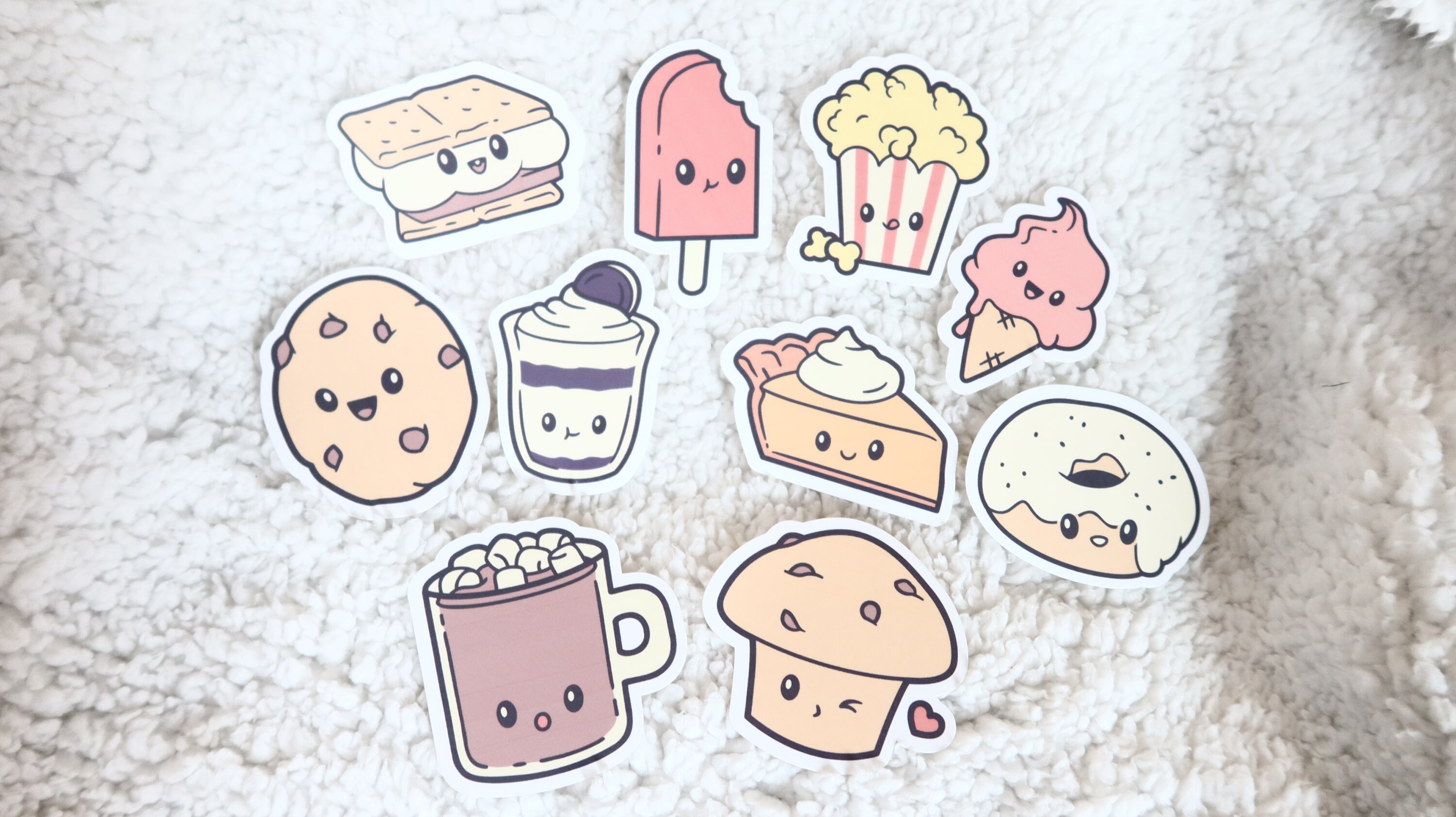 Cute Snacks / Kawaii / Food Stickers / Pastry Stickers / - Etsy