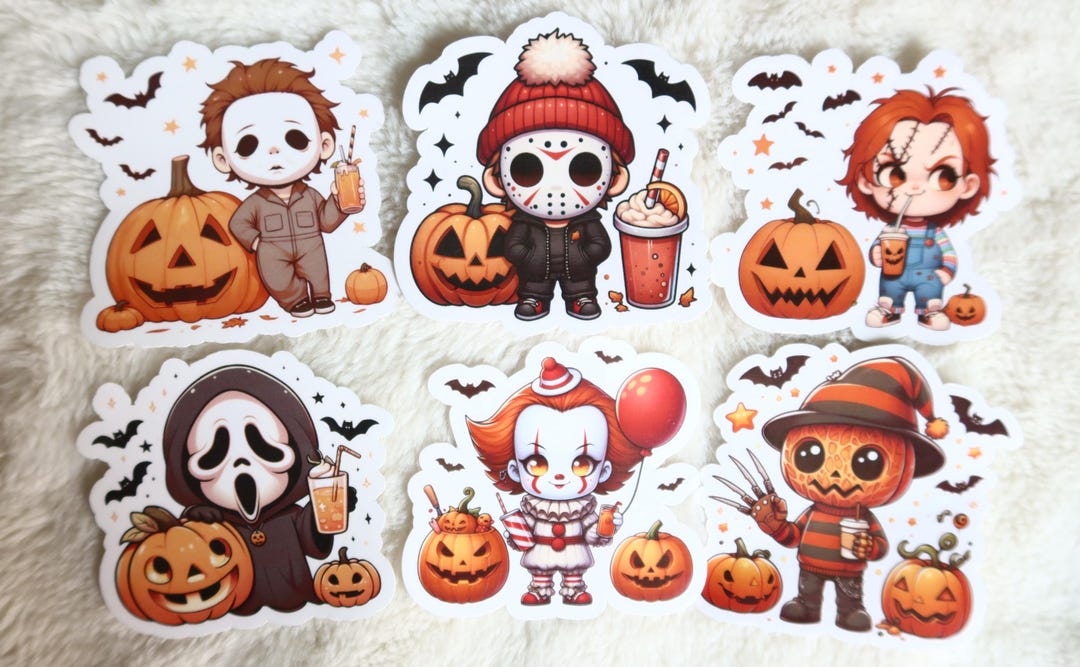 Chibi Horror Stickers / Horror Stickers / Halloween Stickers / Ghost ...