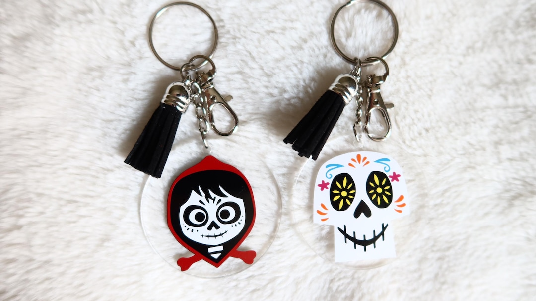 Coco Keychains / Miguel / Sugar Skull Keychain / Halloween Keychains ...