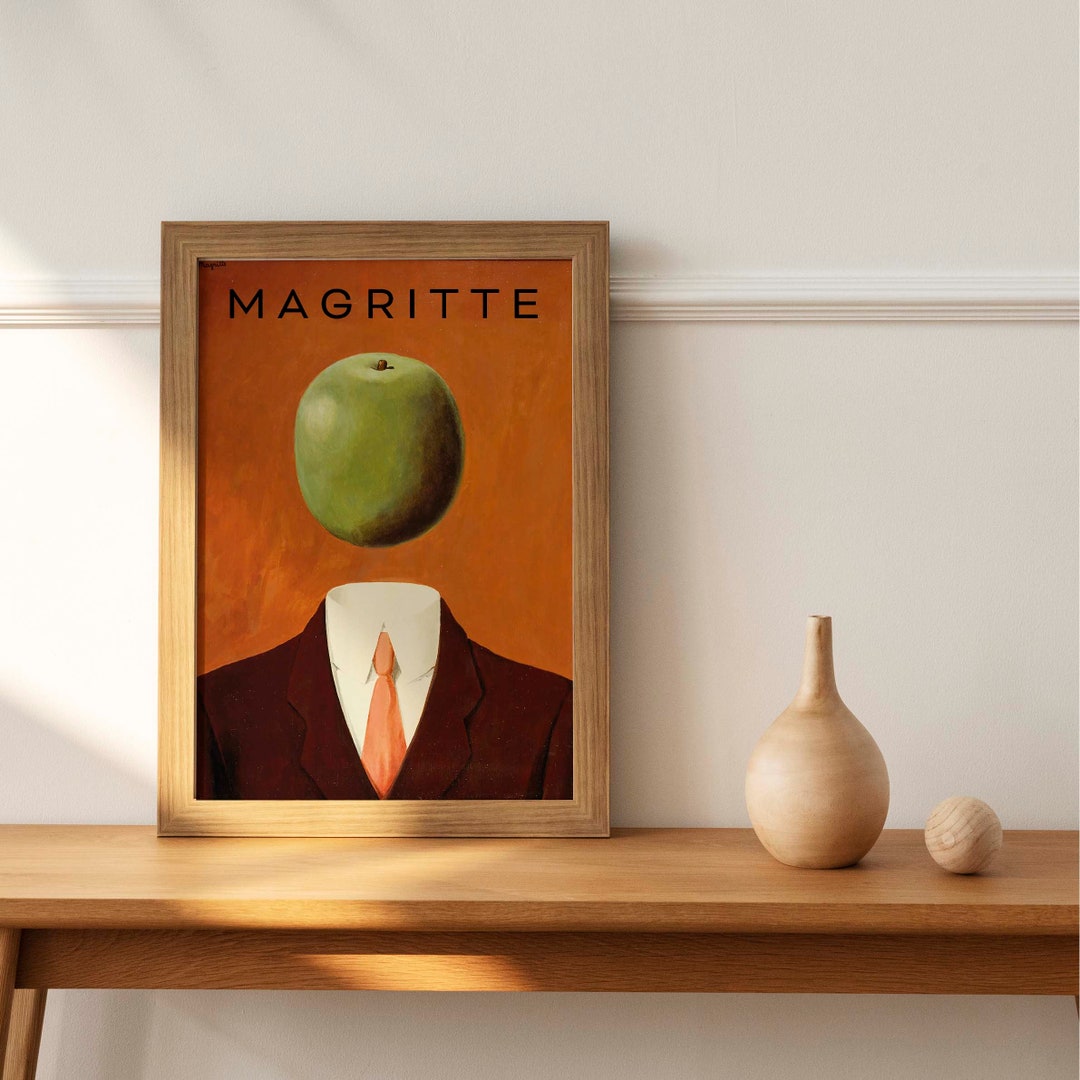 Rene Magritte Apple Man Rene Magritte Art Print Surrealist - Etsy