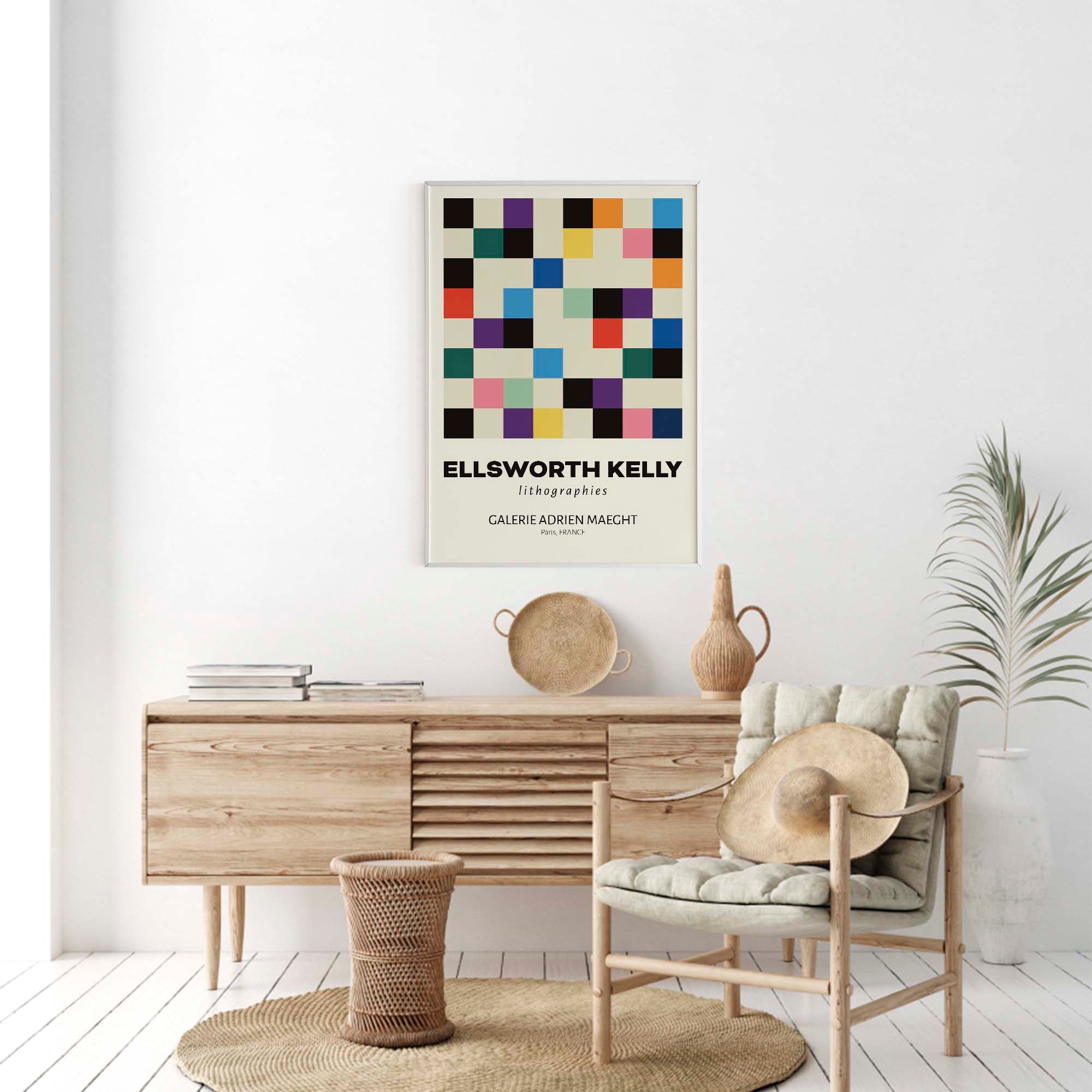 Ellsworth Kelly Kelly Exhibition Poster Geometric Color - Etsy