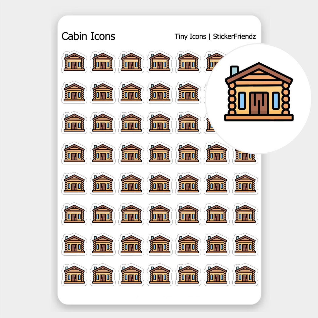 Cabin Icon Sticker Planner Sticker Icon Sticker Bullet - Etsy