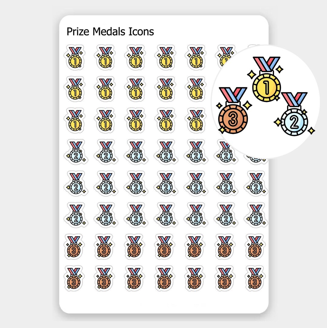 Prize Medals Sticker Planner Sticker Icon Sticker Bullet Journal ...