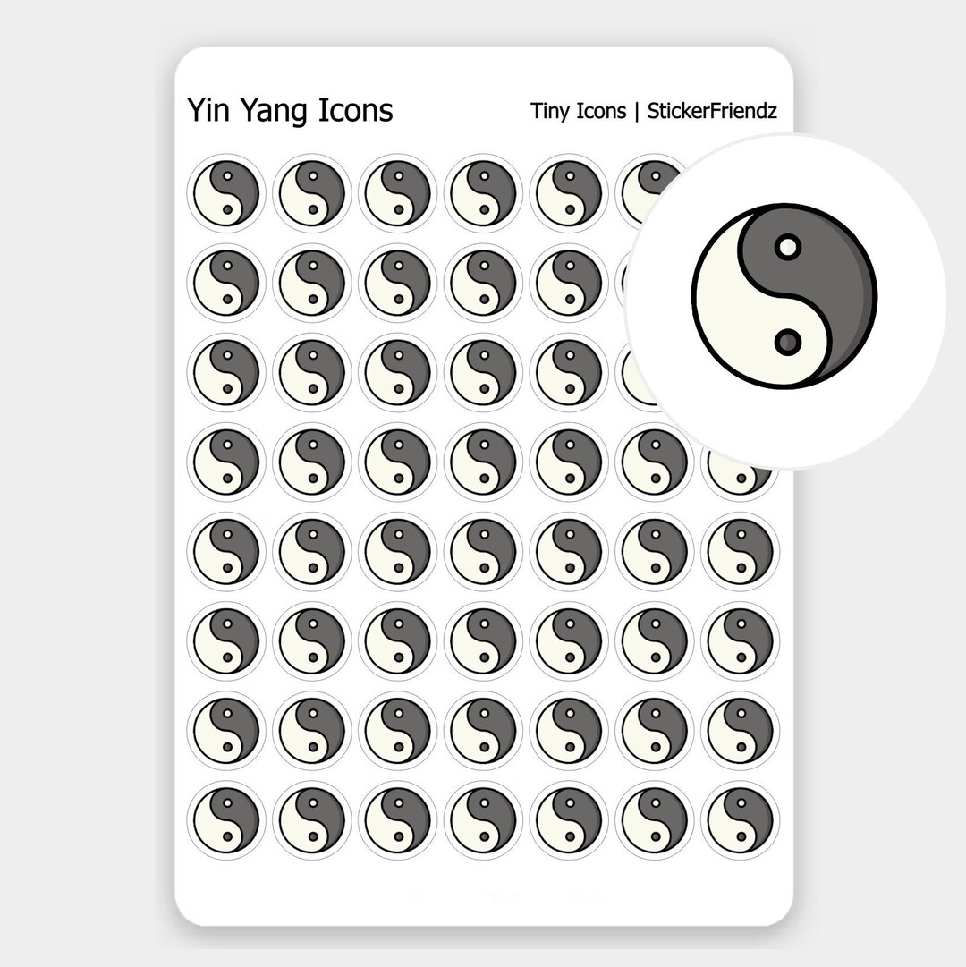 Yin Yang Icon Sticker Planner Sticker Icon Sticker Bullet Journal ...