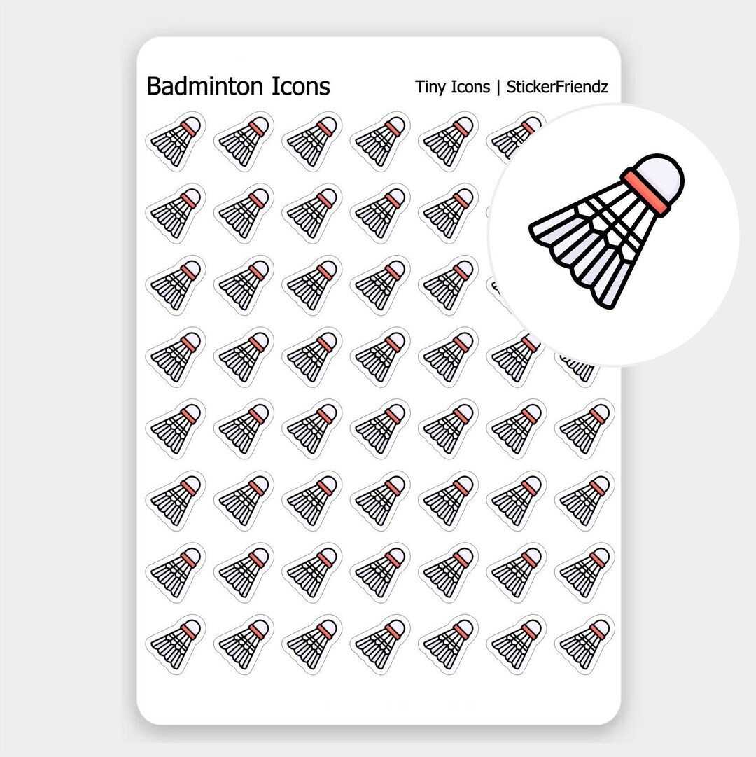 Badminton Icon Sticker Planner Sticker Icon Sticker Bullet Journal ...