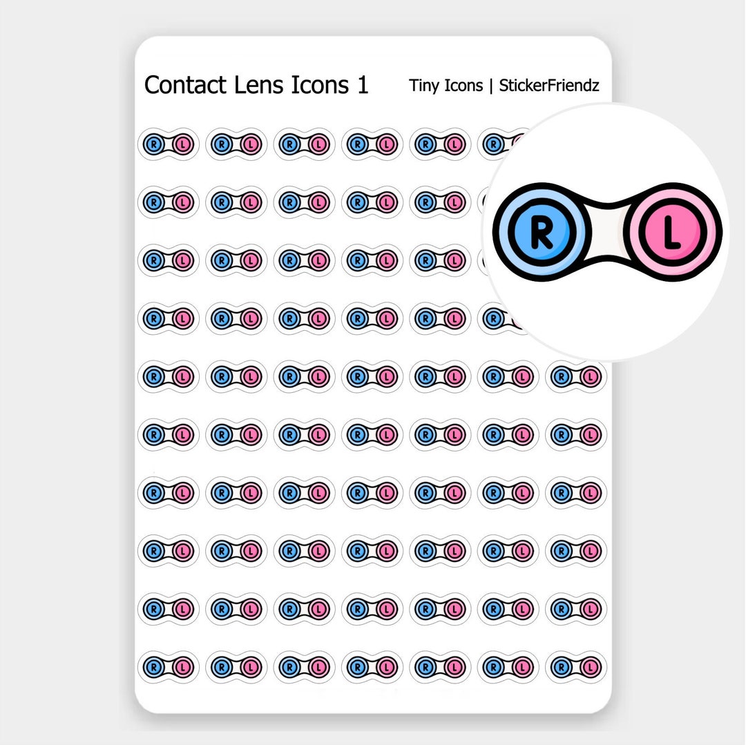 Contact Lens Icon Sticker Planner Sticker Icon Sticker Bullet Journal ...