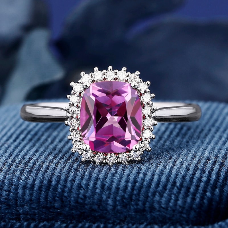 Pink Gemstone Ring - Etsy