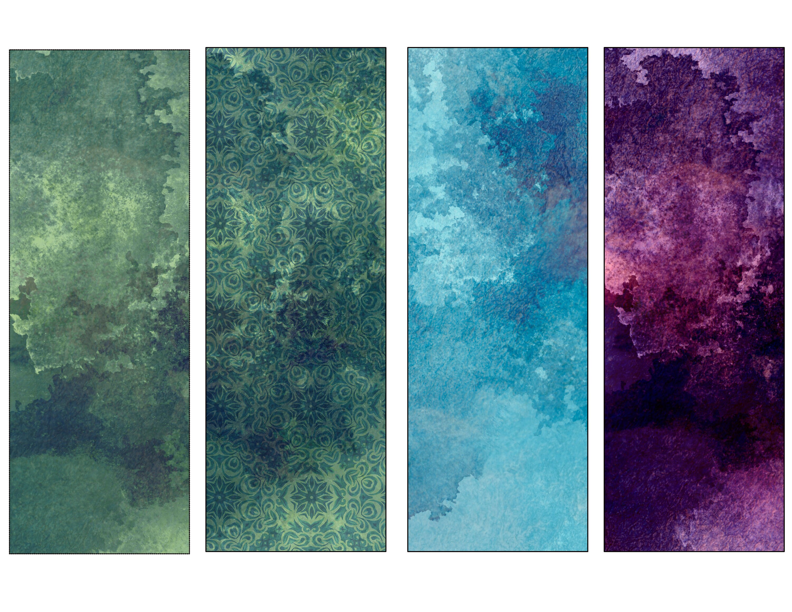 40 Marble Printable Bookmarks | 7X2 Size | Assorted Colors and Patterns ...