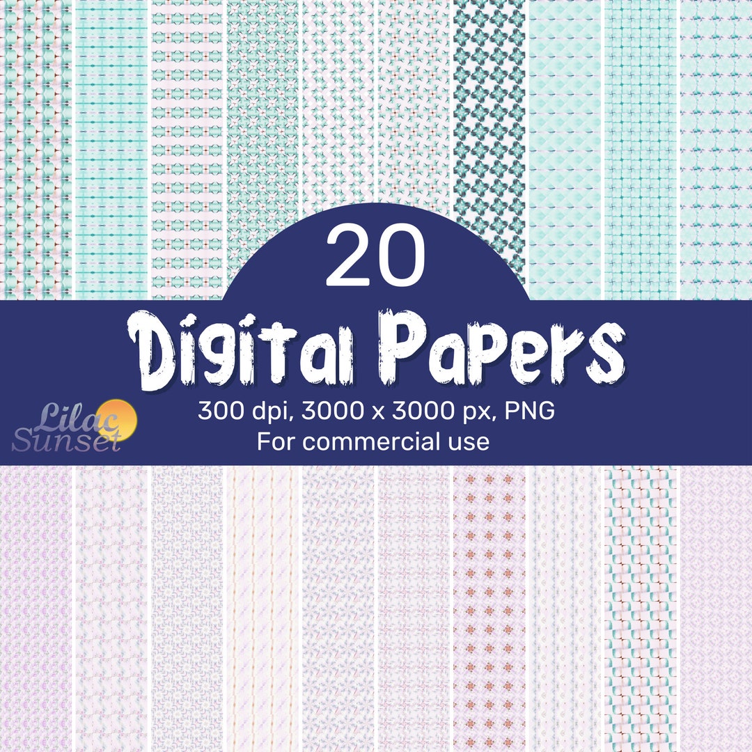 20 Digital Seamless Papers - Etsy