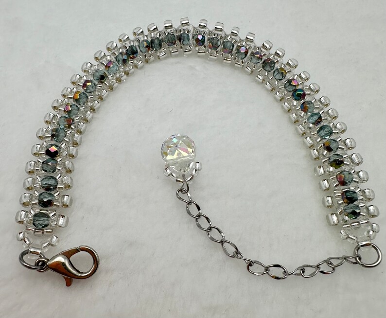 Bold and Beautiful Sparkling Handmade Crystal and Seed Bead Tennis ...