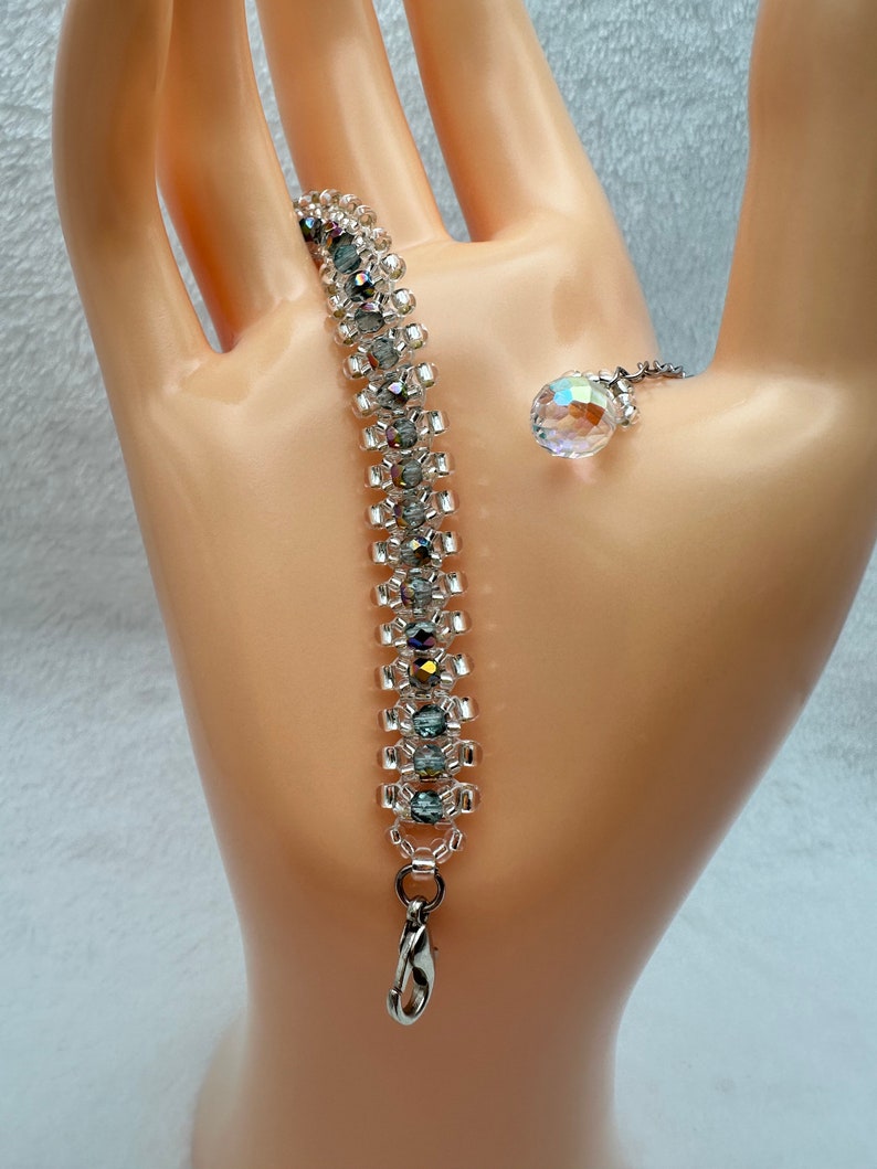 Bold and Beautiful Sparkling Handmade Crystal and Seed Bead Tennis ...