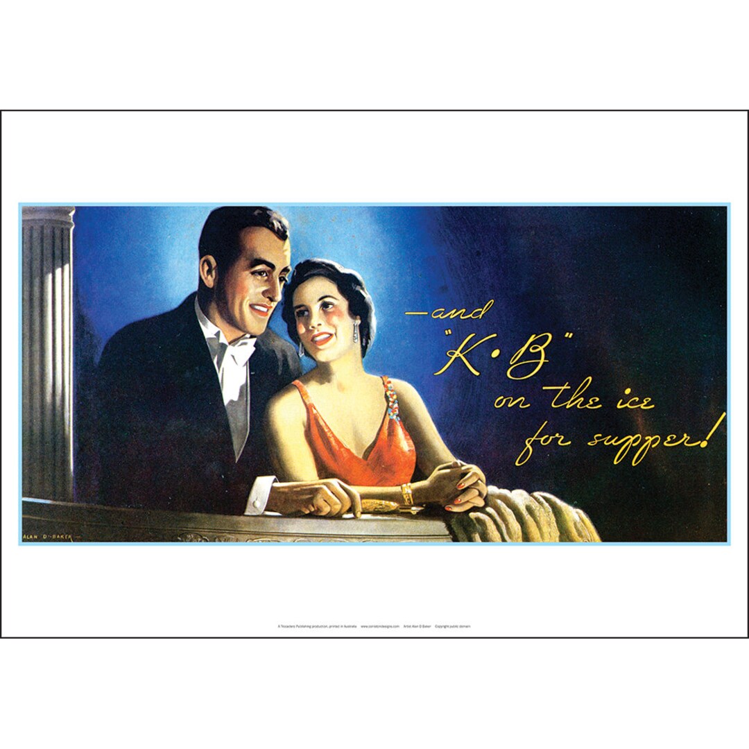 Tooth's KB Lager 1930s Retro Pub Sign Art Print – 'and KB on Ice for ...