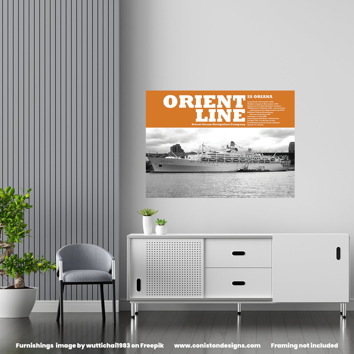 Orient Line SS Oriana Art Print – 1960-86 Sydney Cove Terminal ...
