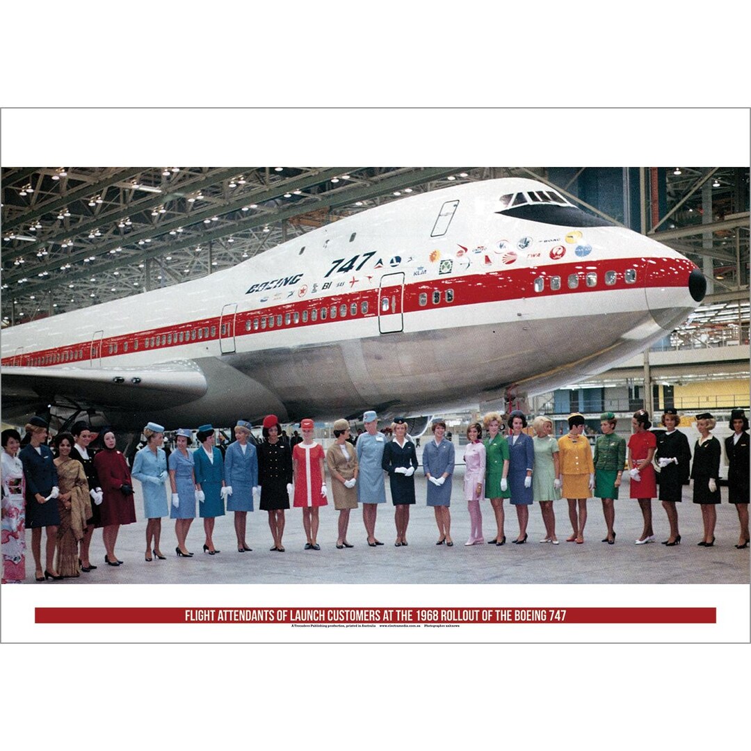 Boeing 747 Rollout 1968 Art Print - Seattle Launch With Flight ...