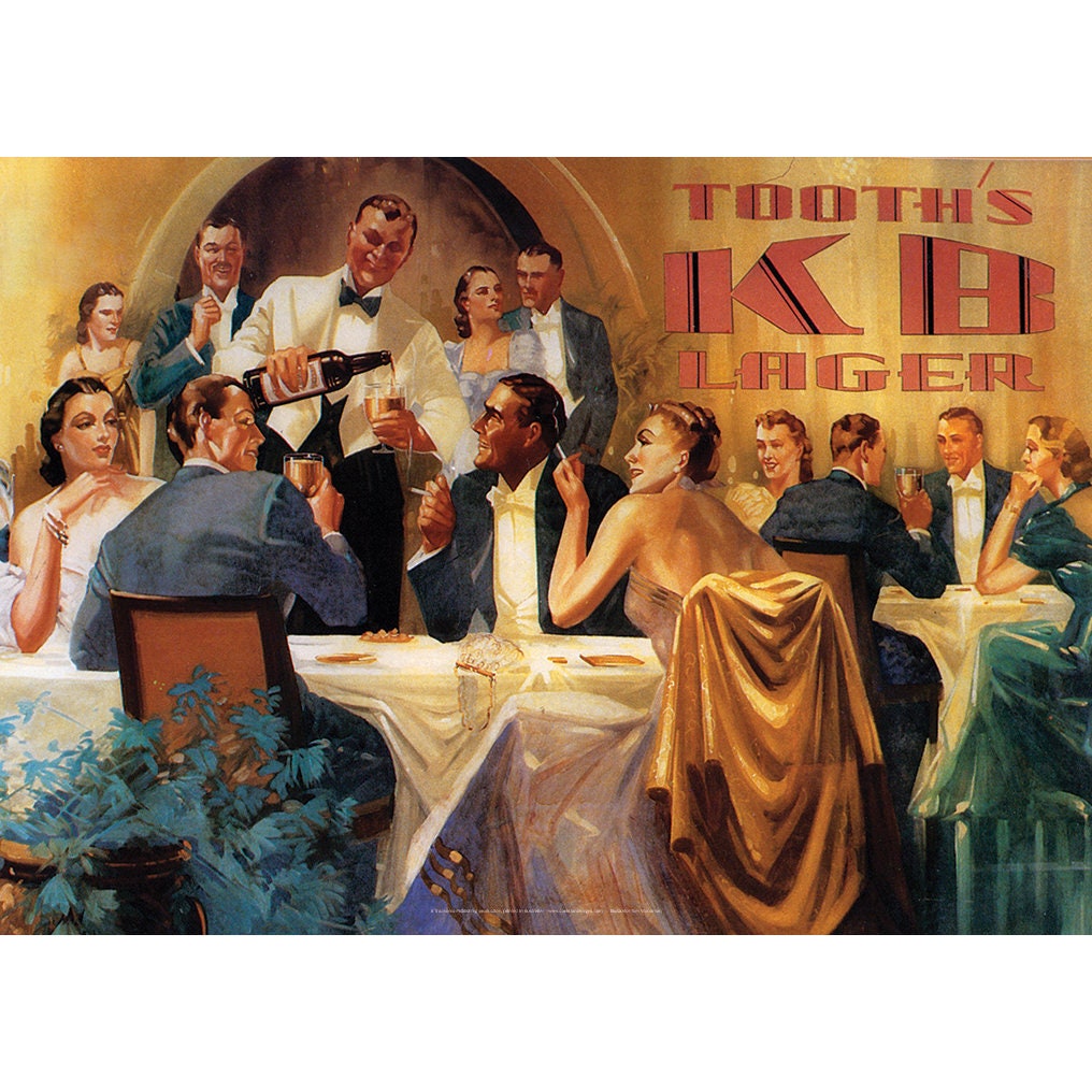 Tooth's KB Lager Retro Pub Sign Art Print – the Supper Club on the Town ...