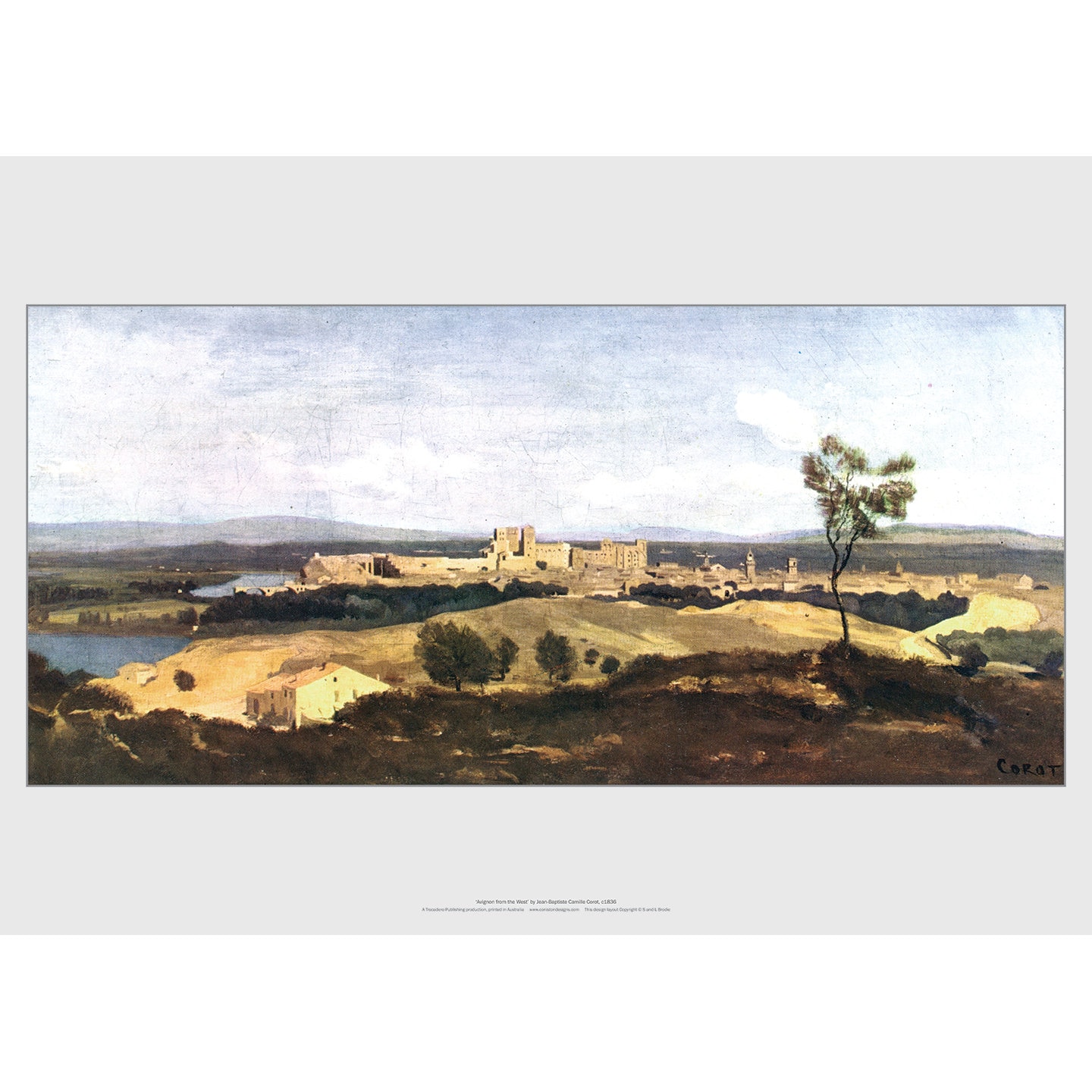 Jean-baptiste-camille Corot Art Print "avignon From the West" C. 1836 ...