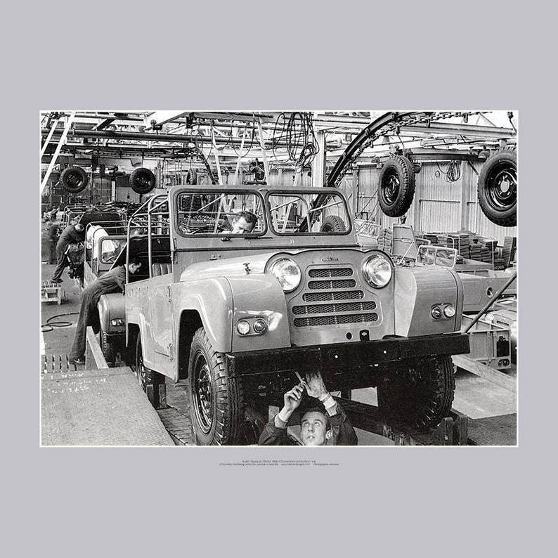 Austin Gipsy 4WD Art Print – on BMC Production Line 1950s – 3 Sizes ...