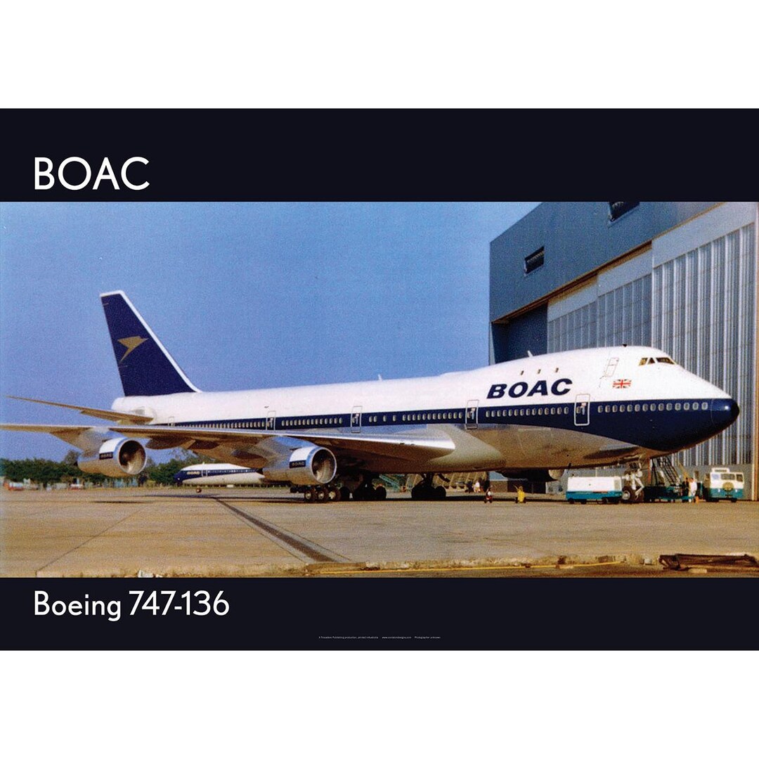 BOAC Boeing 747-136 Art Print - Aviation 1970s - 2 Sizes Available ...