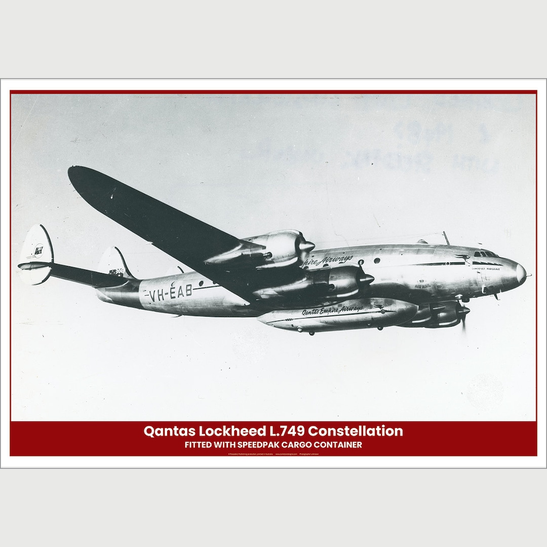 Qantas Empire Airways Art Print - Lockheed L.749 Constellation With ...