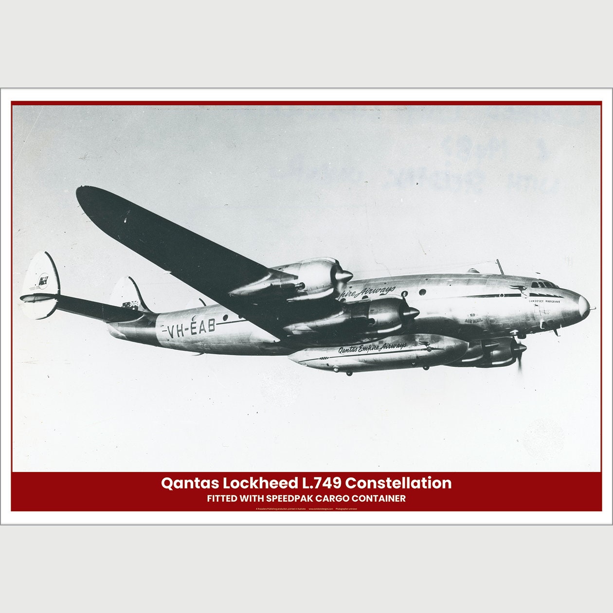Qantas Empire Airways Art Print - Lockheed L.749 Constellation With ...