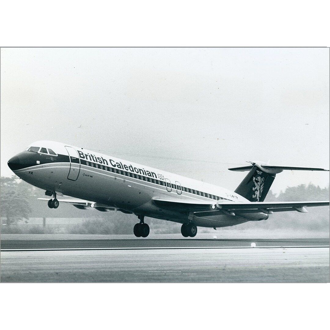British Caledonian Airways Art Print – B-cal BAC One Eleven-500 – 3 ...