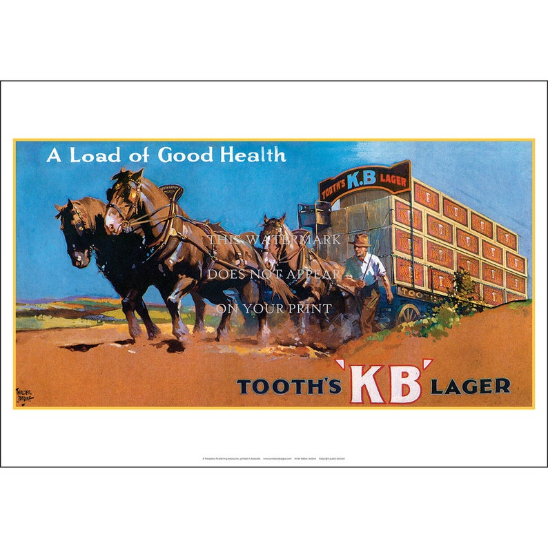 Tooth's KB Lager Retro Pub Sign Art Print A Load of Good - Etsy