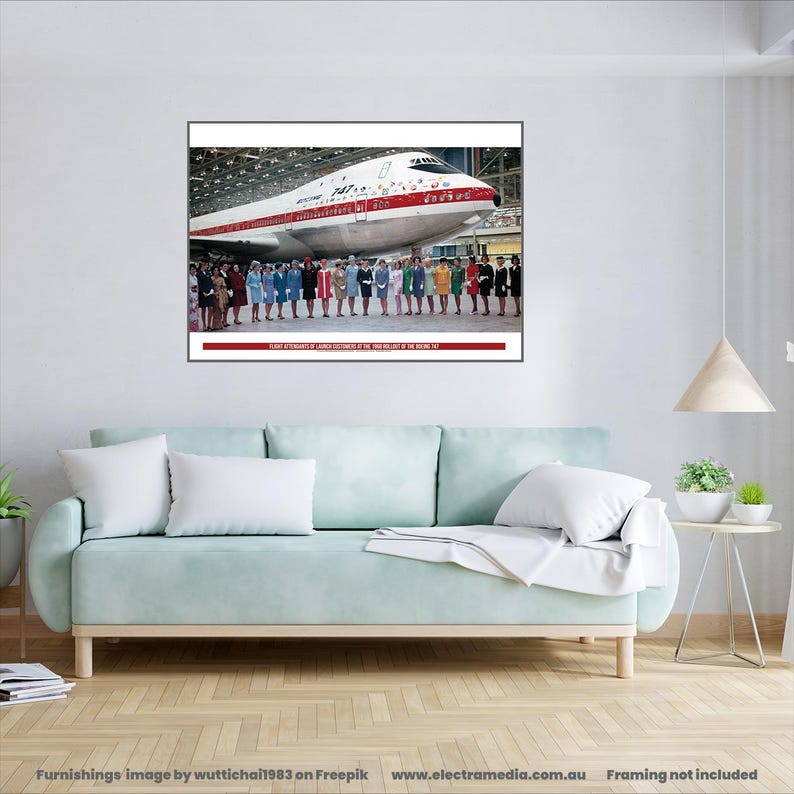 Boeing 747 Rollout 1968 Art Print - Seattle Launch With Flight ...