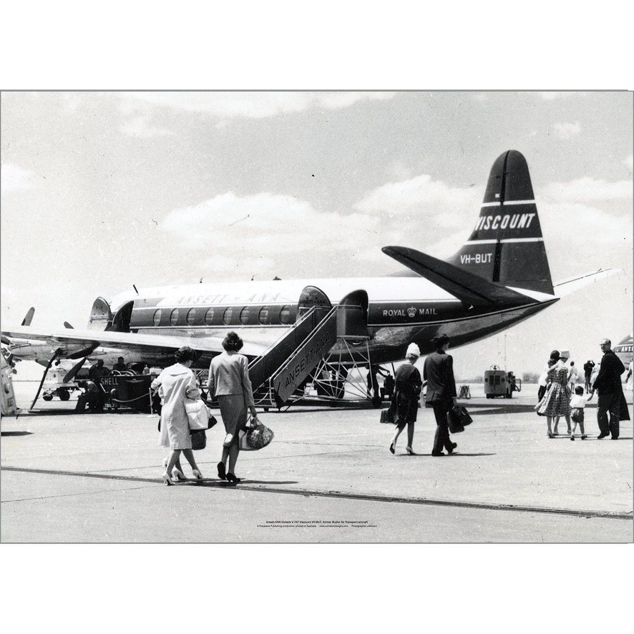 Ansett-ana Vickers V.747 Viscount Art Print - Former Butler Air ...