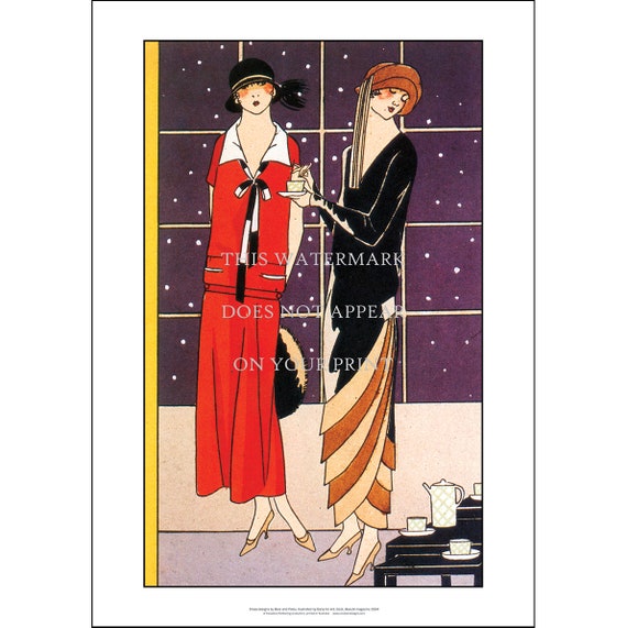 Fashion Designs by Beer and Patou Art Print Illustration by - Etsy