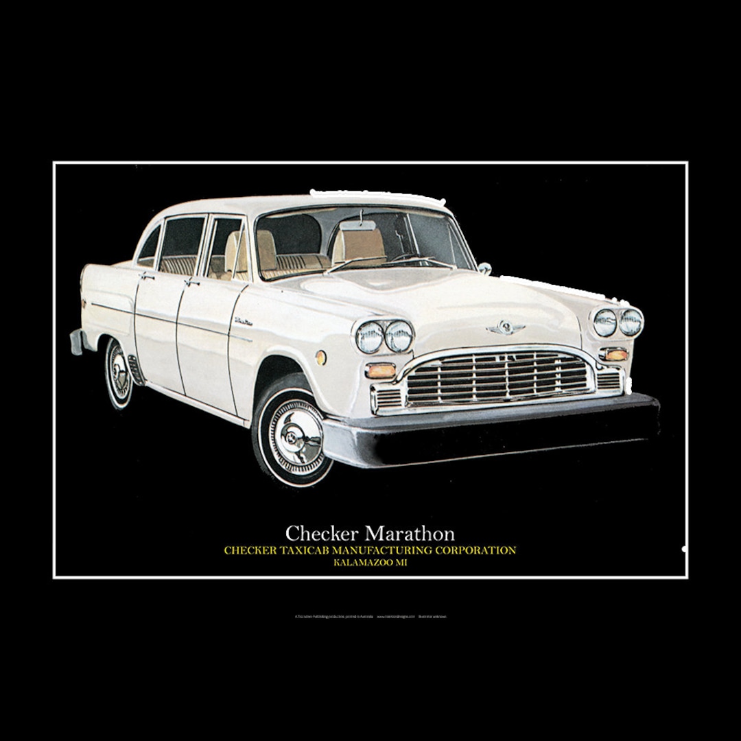 Checker Marathon Taxi Art Print – Checker Taxicab Manufacturing ...