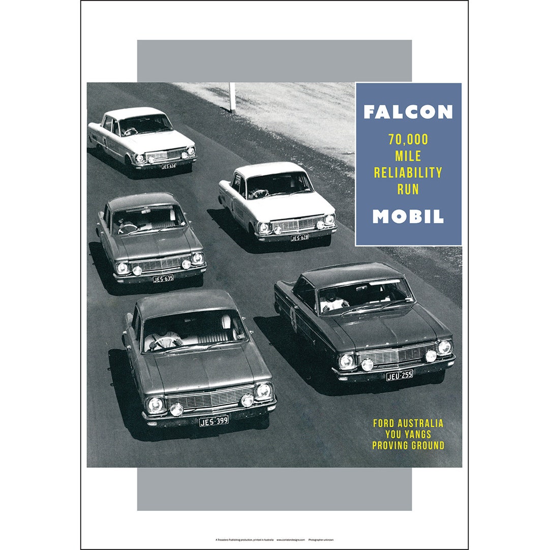 Ford Falcon XP Mobil Reliability Trial Art Print – Quality Reproduction ...