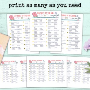 Mothers of the Bible Trivia Game, Women of the Bible Matching Game ...
