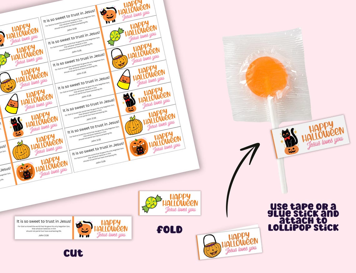Christian Halloween Tags for Candy, Scripture Candy, Gospel Candy ...