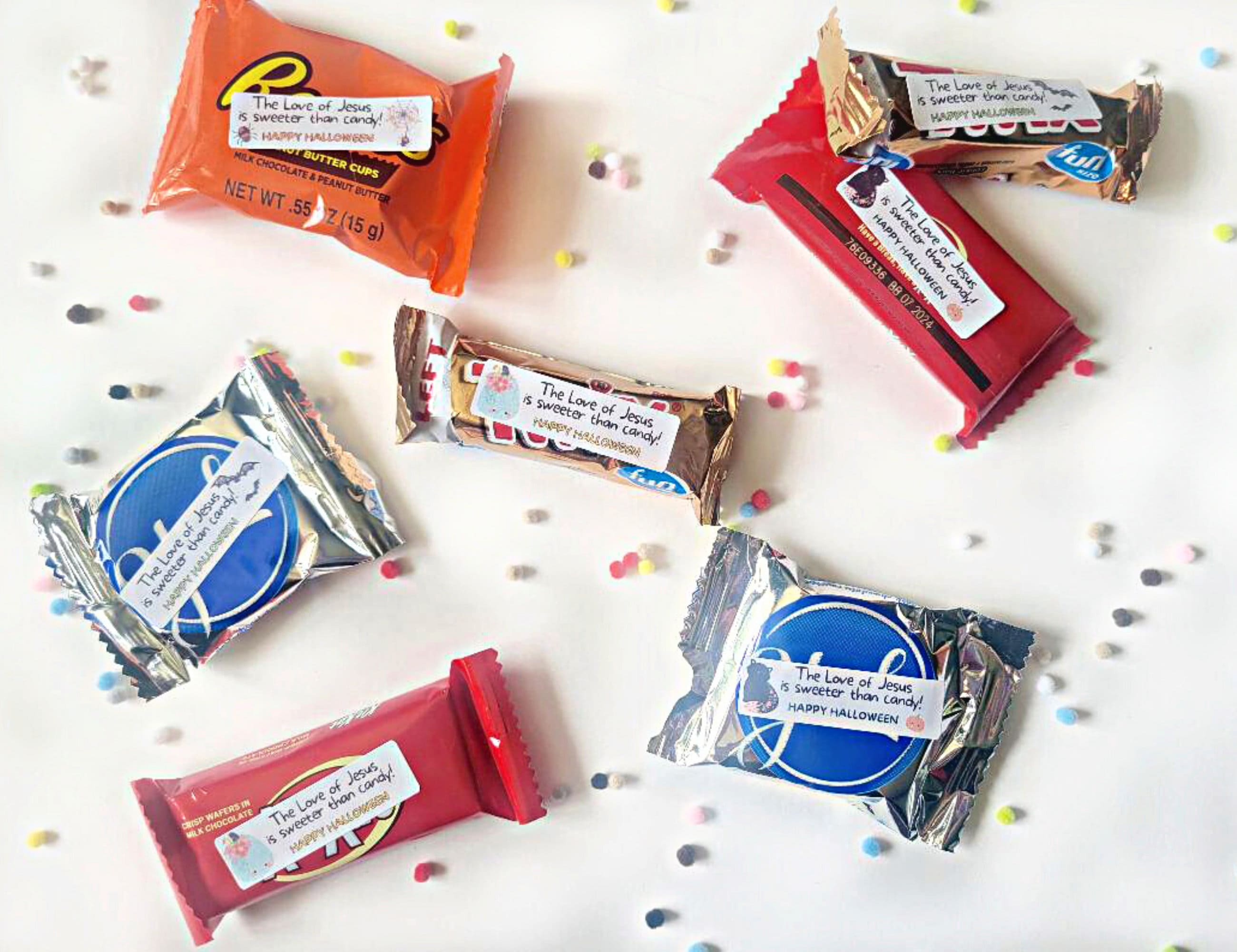 Christian Halloween, Printable Stickers Labels for Candy, Christian ...