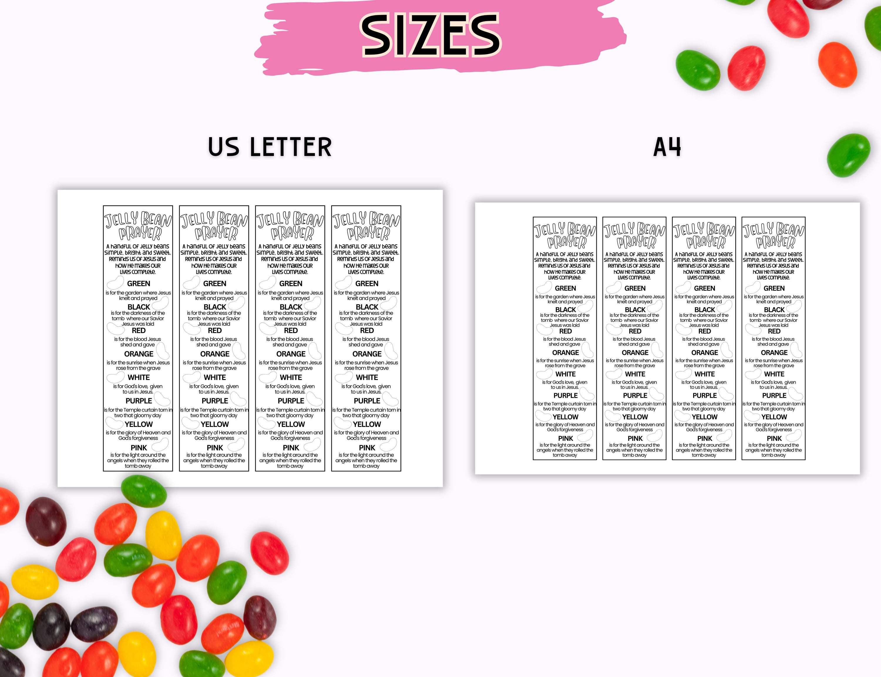 Jelly Bean Prayer, Jelly Bean Poem Printables, Easter Bookmarks for ...