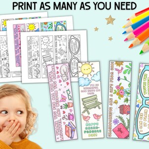 Grandparents Day Bookmarks, Printable Grandparents Day Classroom ...