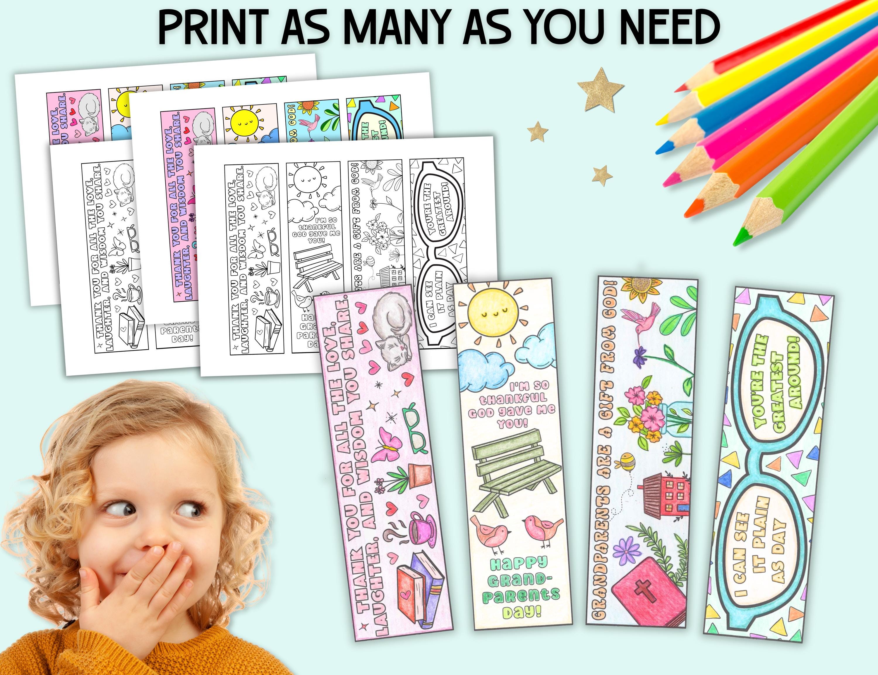 Grandparents Day Bookmarks, Printable Grandparents Day Classroom ...