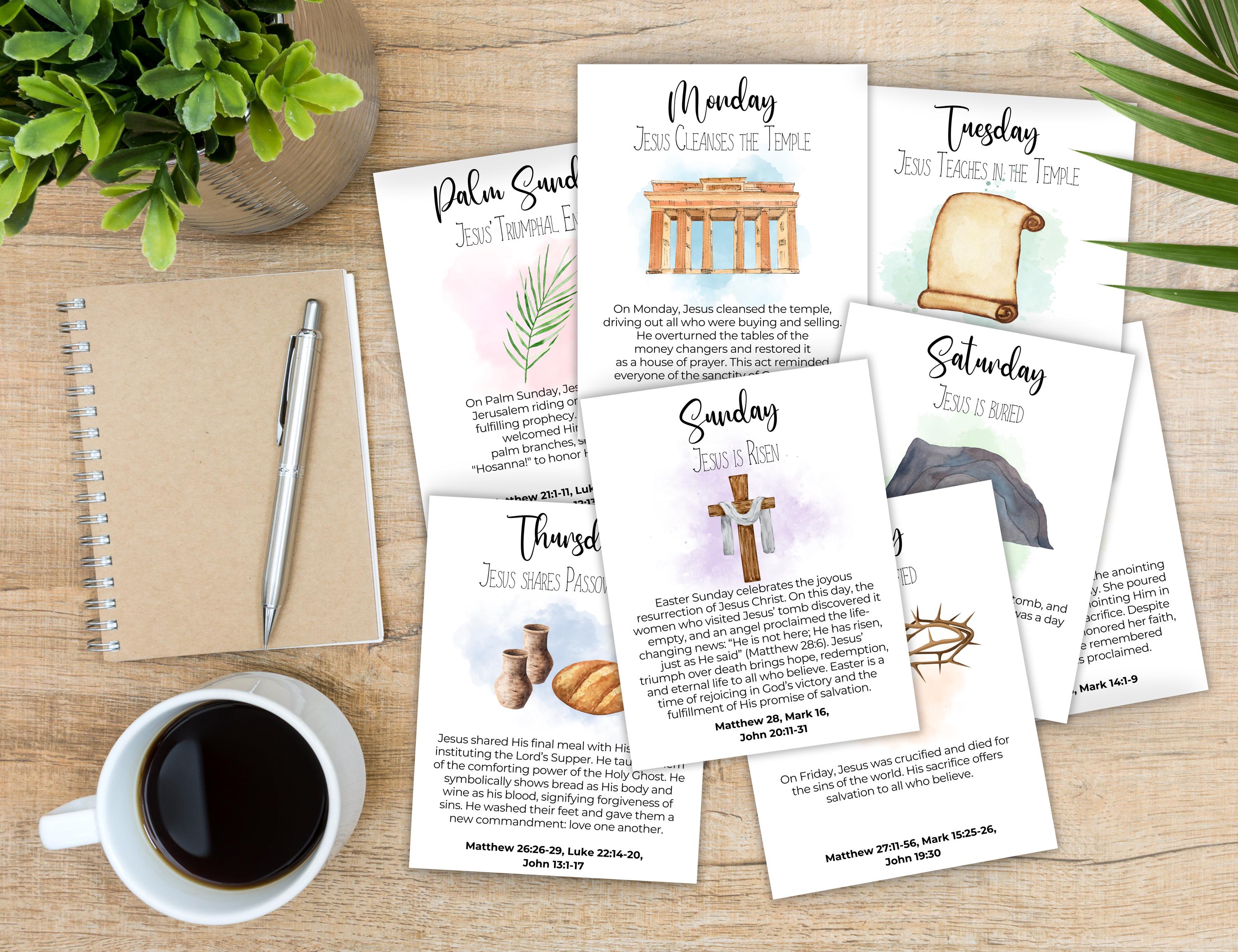 Holy Week Printable, Easter Story, Easter Advent Printable, Easter ...