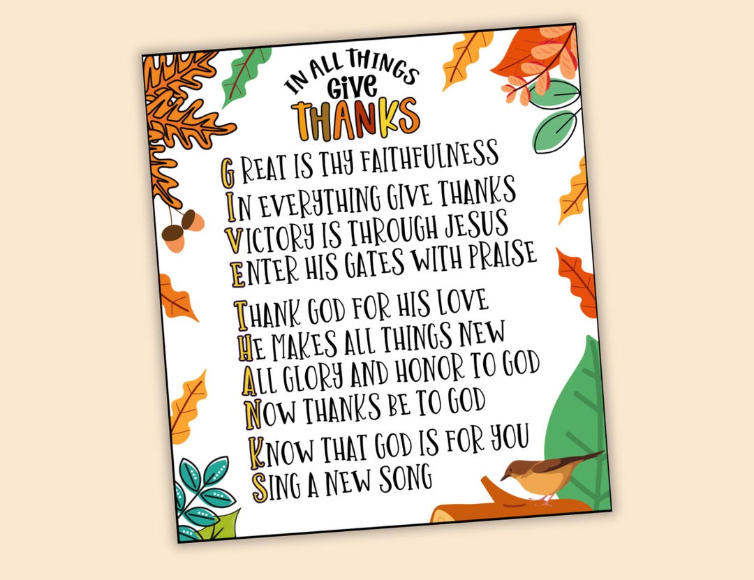 Thanksgiving Prayer Tags, Give Thanks Bible Verse Tags, Give Thanks to ...