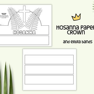 Palm Sunday Craft, Paper Crown Coloring Activity, Hosanna Palm Craft ...