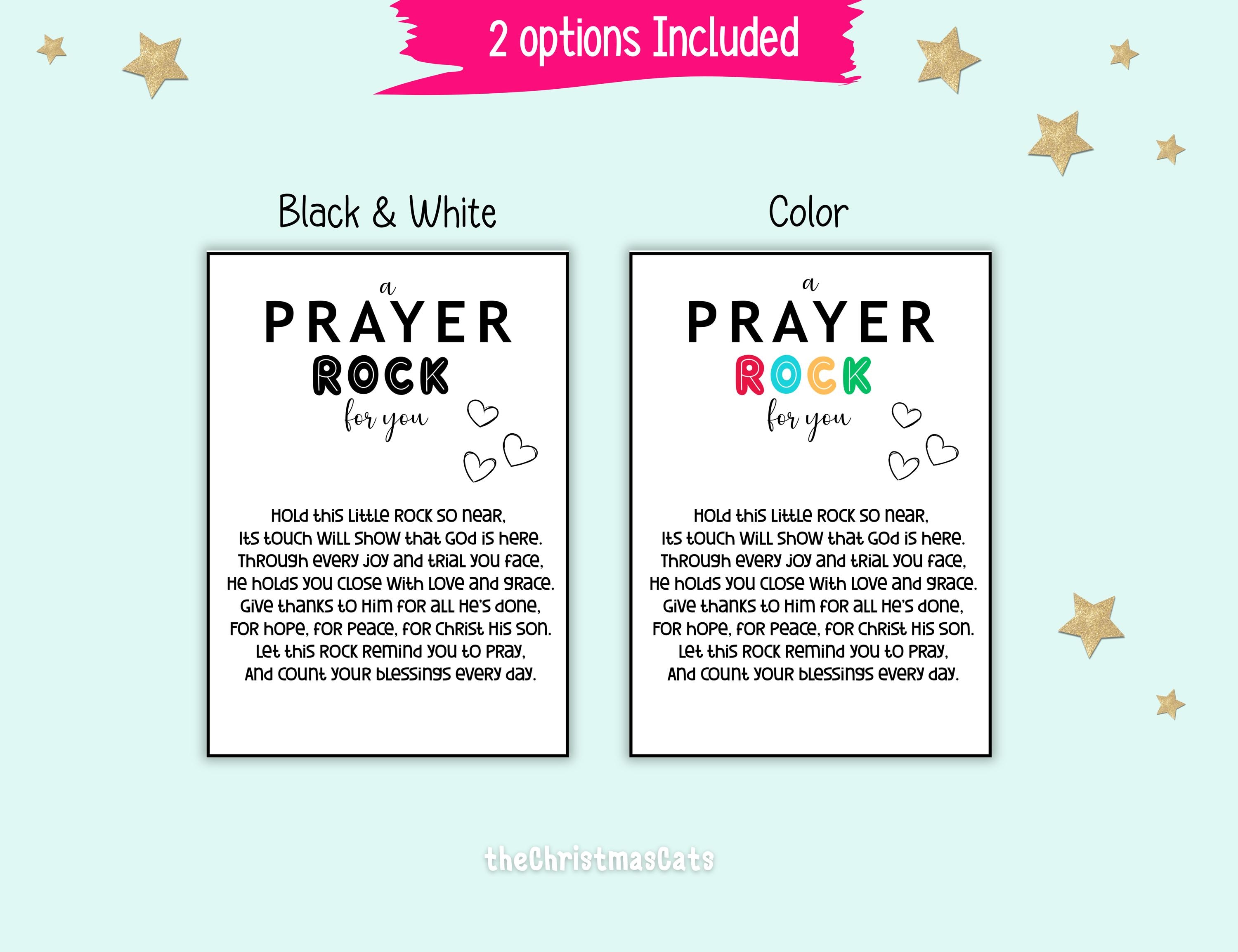 Prayer Rock Cards, Bible Verse Cards Add Your Own Rocks, Worry Stone ...